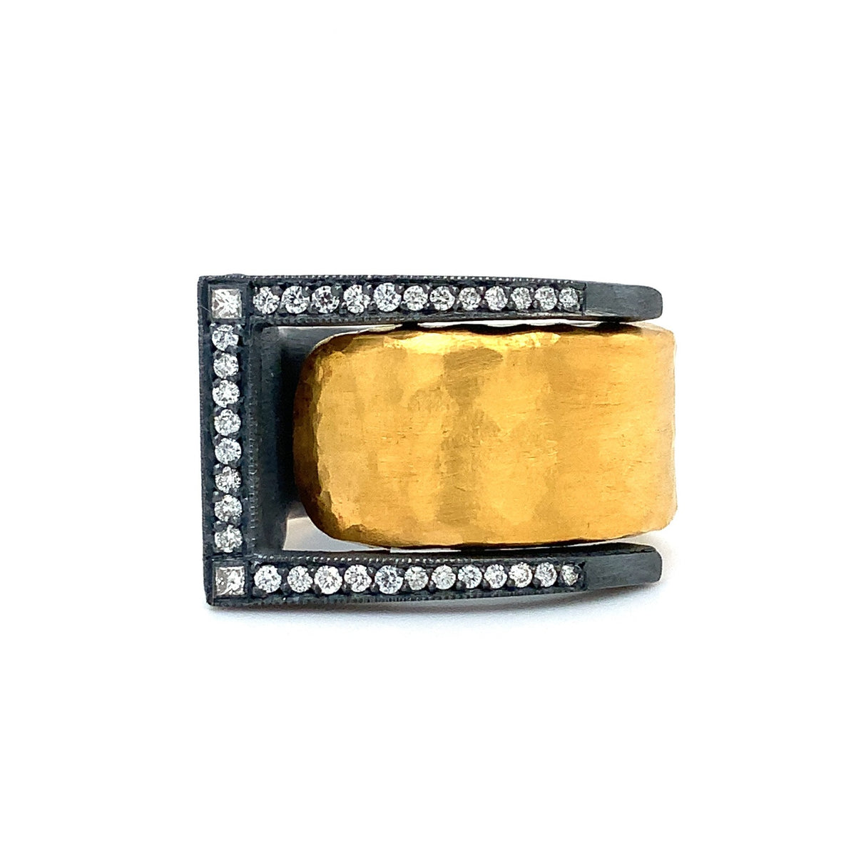 Lika Behar Deco Collection DECK Diamond Ring set in 24K Fusion Gold an ...