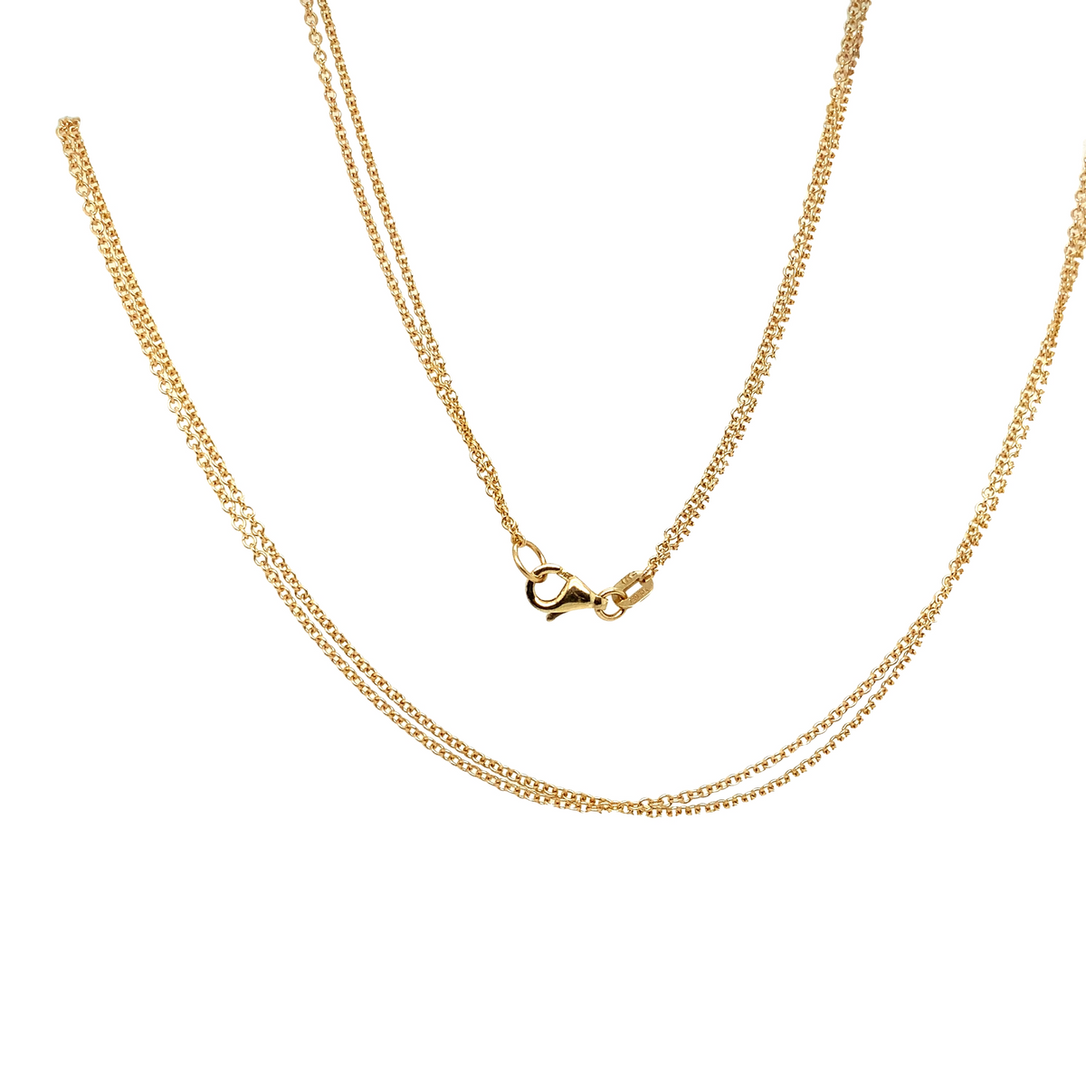 Double Strand Link Chain 18K Yellow Gold– Blacy's Fine Jewelers