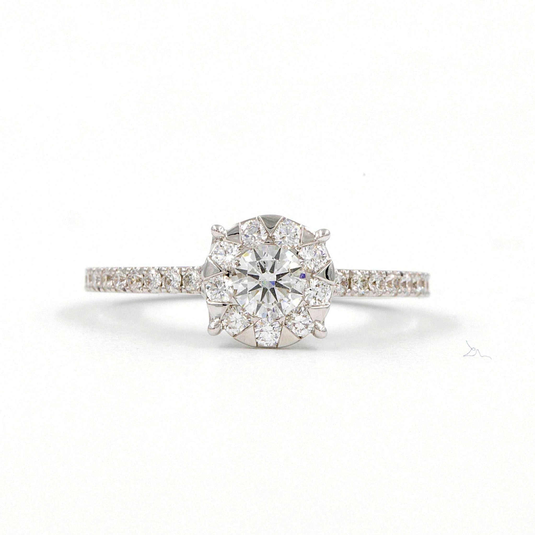 Memoire Diamond Bouquet Collection Ring 18 Kt White Gold | Blacy's Fin ...